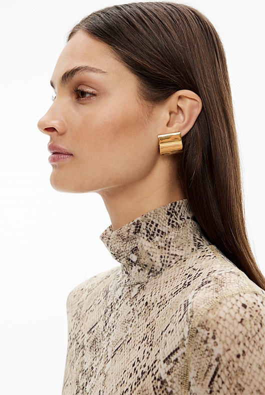 Gold Margot Stud Earrings - Women's Earrings | Witchery