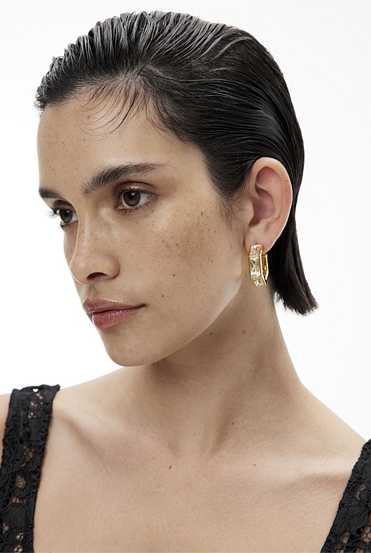 Gold Demi Hoop Earrings - Women's Earrings | Witchery
