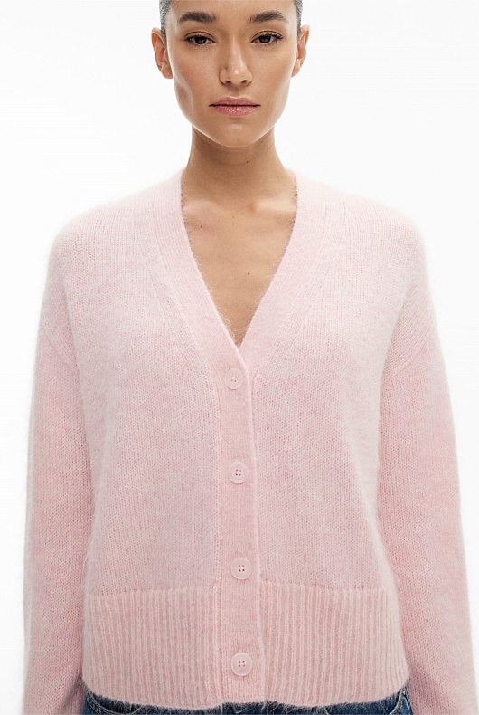 Shell Marle Fluffy Boxy Cardigan - Women's Cardigans | Witchery