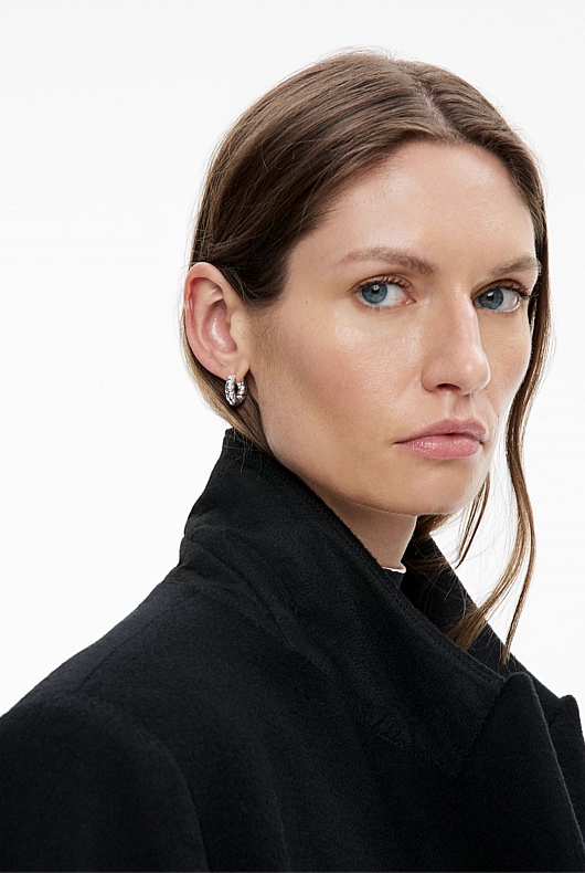 Silver Jess Twist Hoop Earrings - Women's Earrings | Witchery