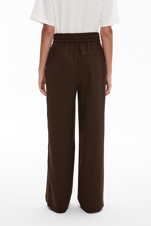 Cocoa Stripe Side Pants - Women's Straight Leg Pants | Witchery