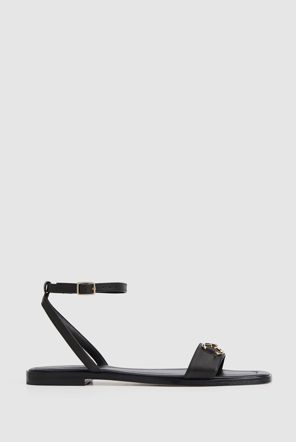 Black Ryley Leather Sandal - Women's Sandals | Witchery