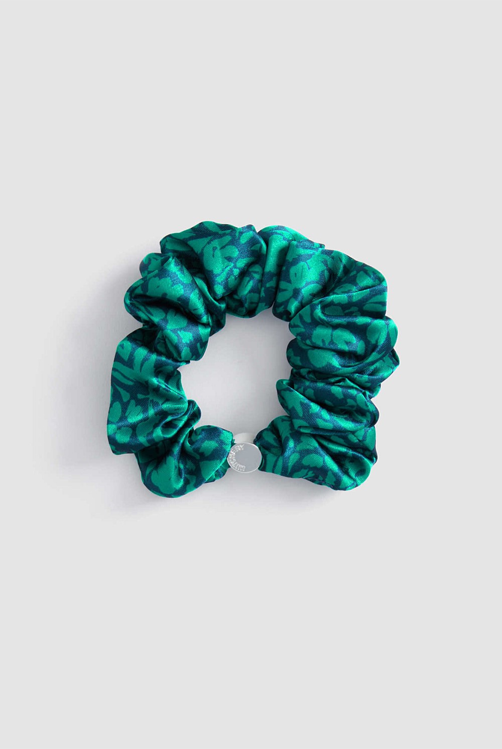 Dark Teal Printed Scrunchie - Women's Hair Accessories | Witchery