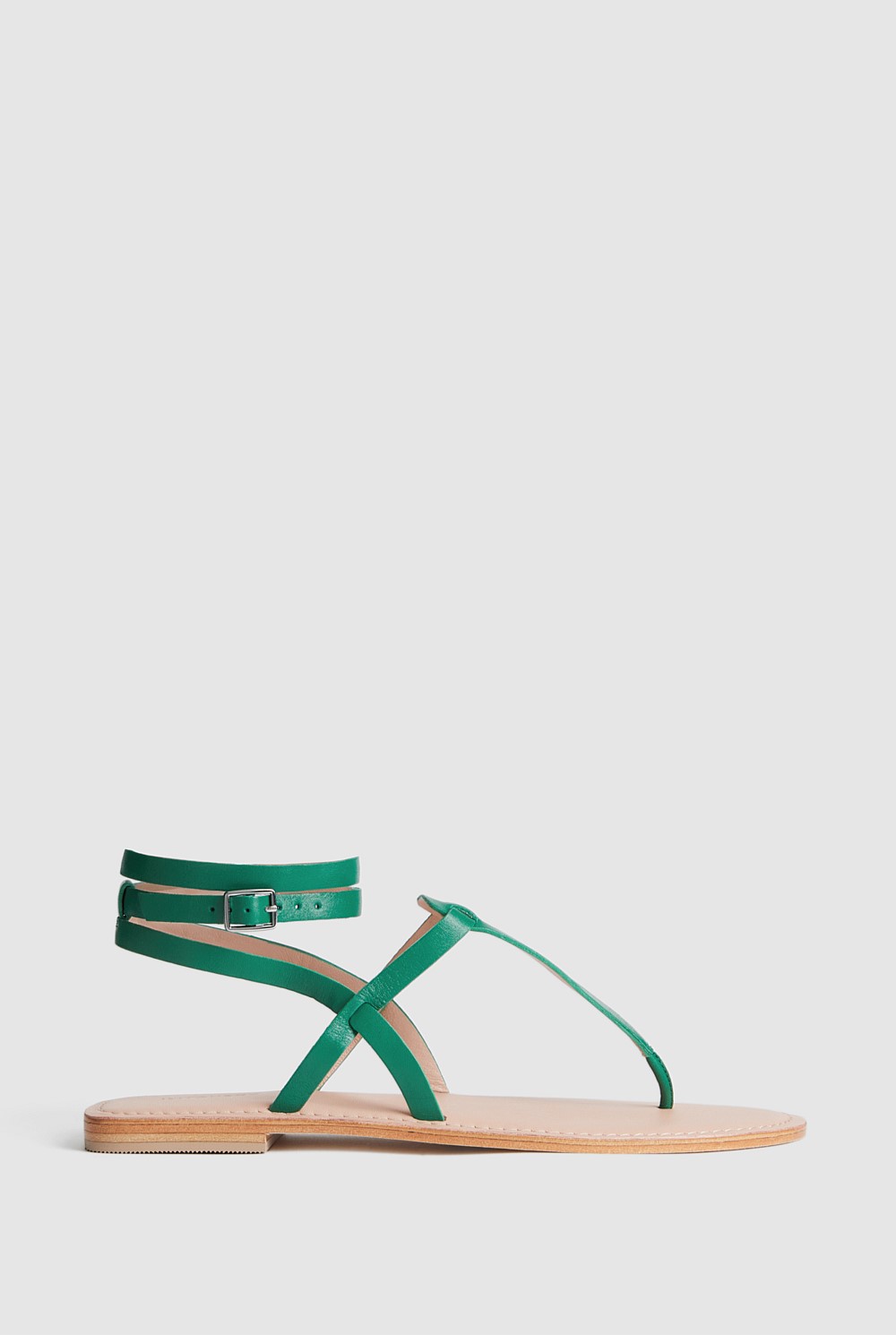 Viridian Green Valerie Leather Sandal - Women's Sandals | Witchery