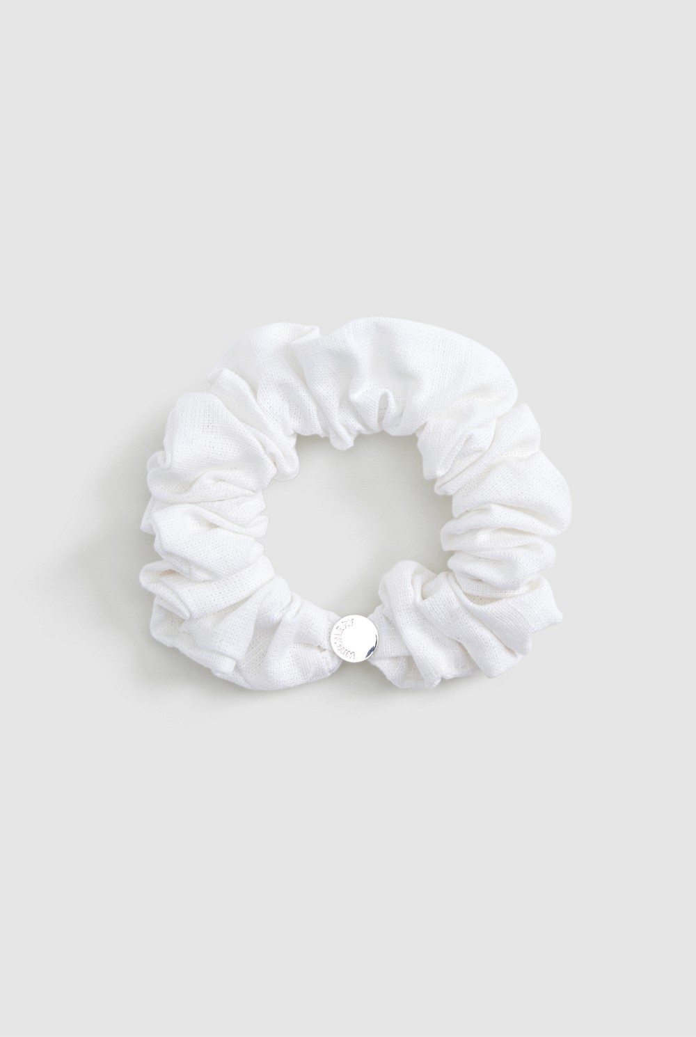 White Linen Scrunchie - Women's Hair Accessories | Witchery