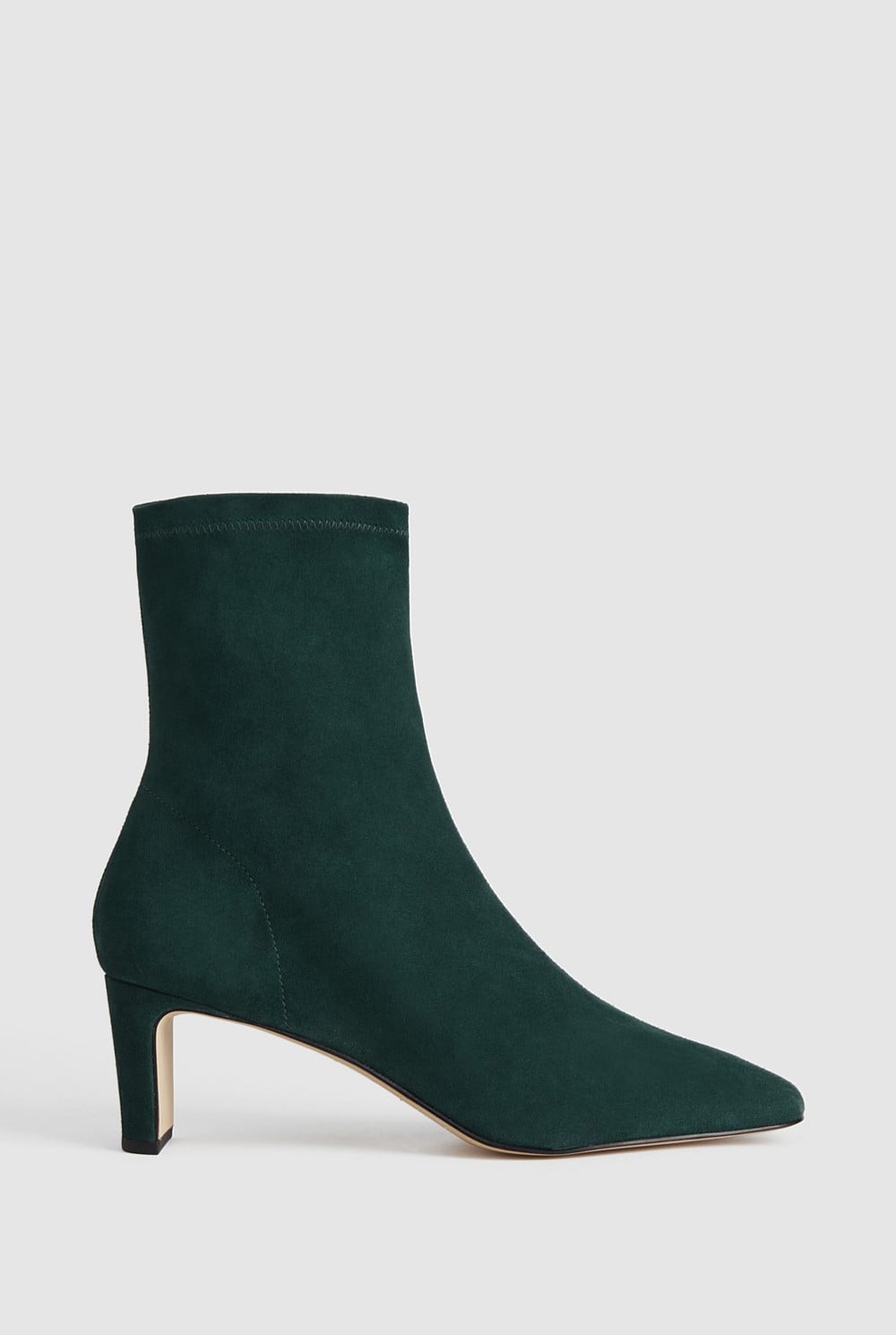 Teal Green Suede 65mm Heel Bootie - Women's Workwear Shoes | Witchery