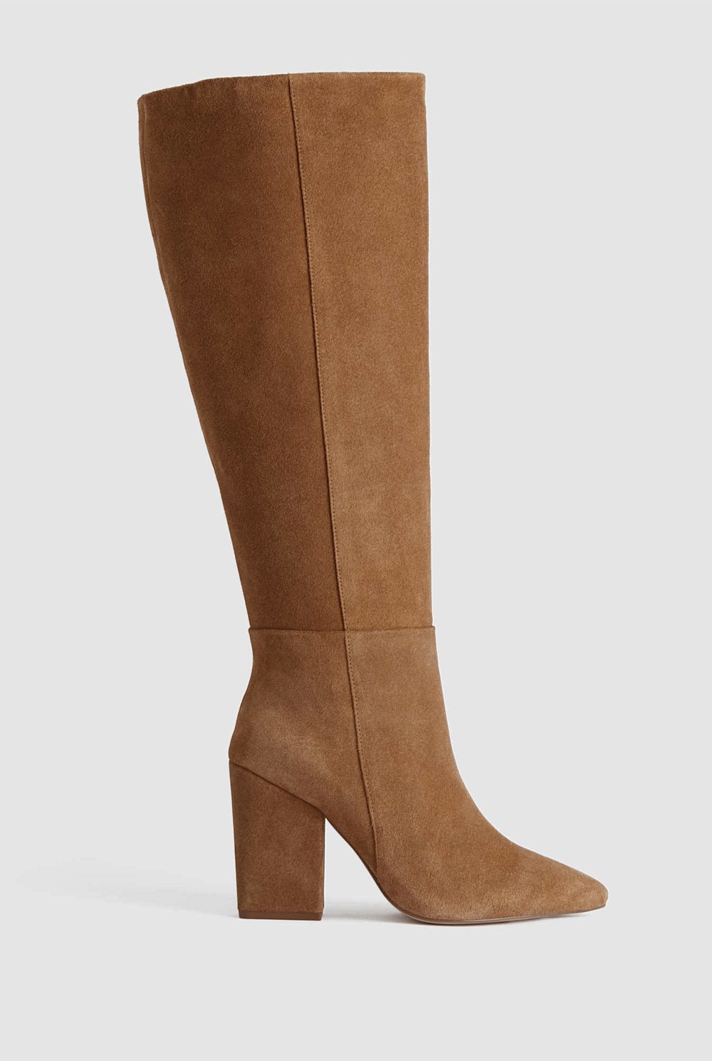 Ginger Suede Knee High 90mm Heeled Boot - Women's Workwear Shoes | Witchery