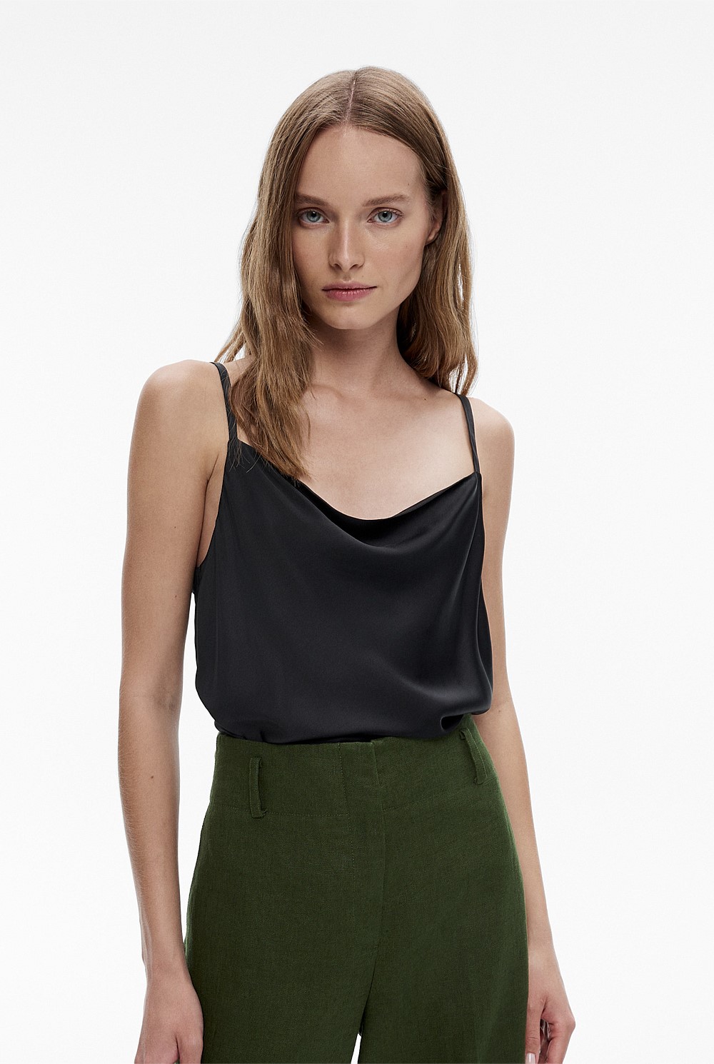 Black Cowl Neck Camisole - Women's Camisoles | Witchery