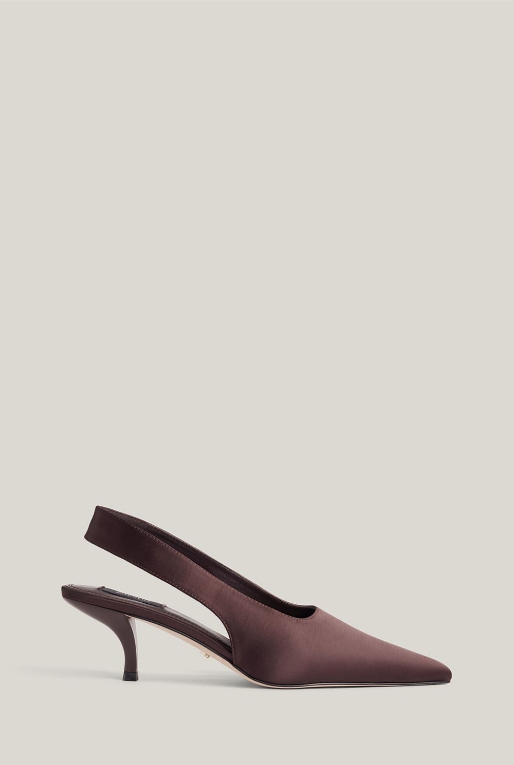 Bitter Chocolate Fleur Satin Heels - Women's Workwear Shoes | Witchery