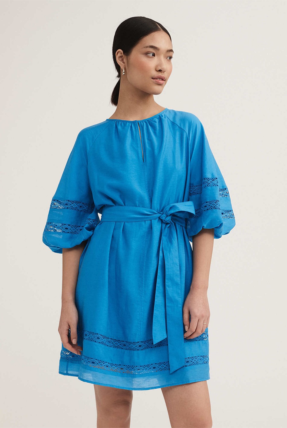 Cyan Trim Insert Trapeze Dress - Women's A Line Dresses | Witchery