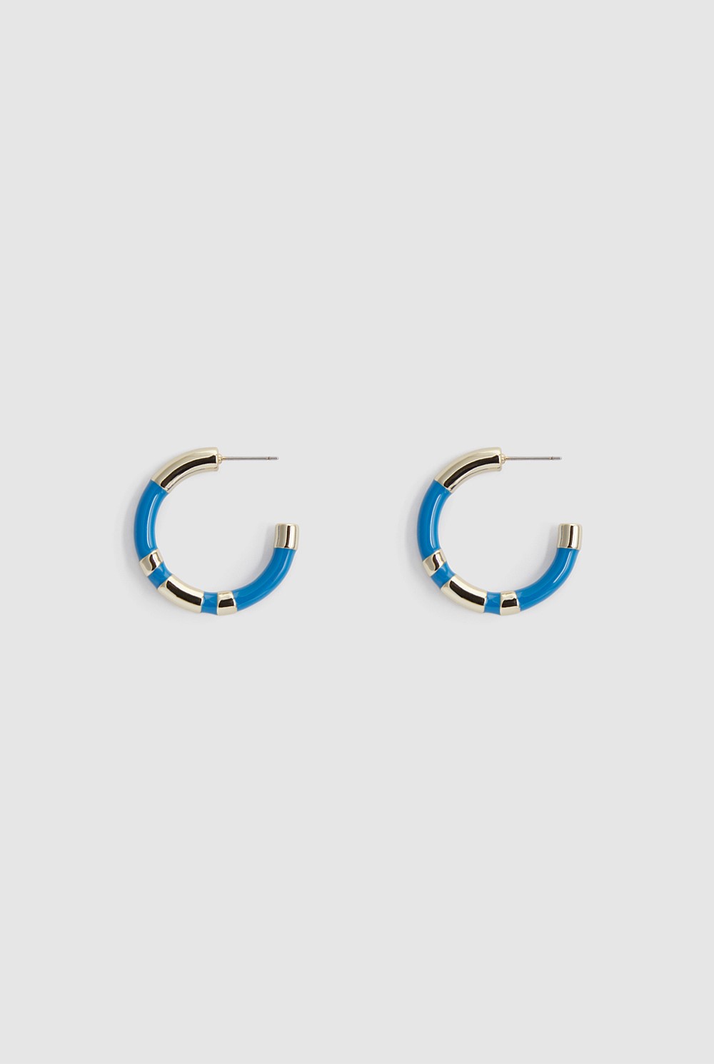 Cyan Enamel Hoops - Women's Earrings | Witchery