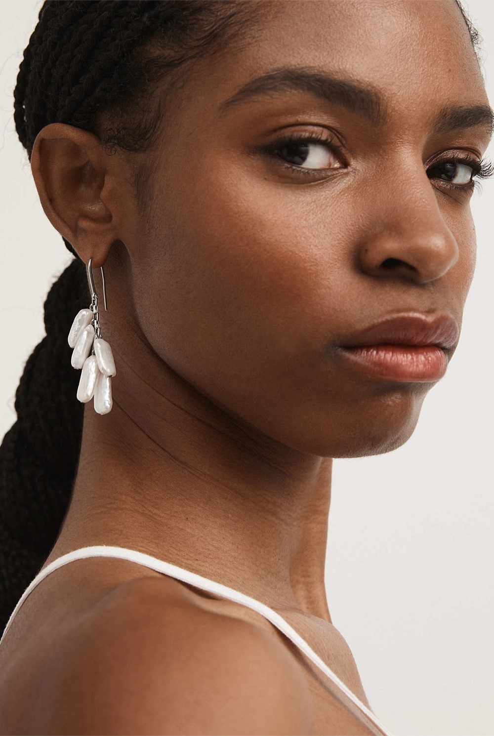 Silver Freshwater Pearl Drop Earring - Women's Earrings | Witchery