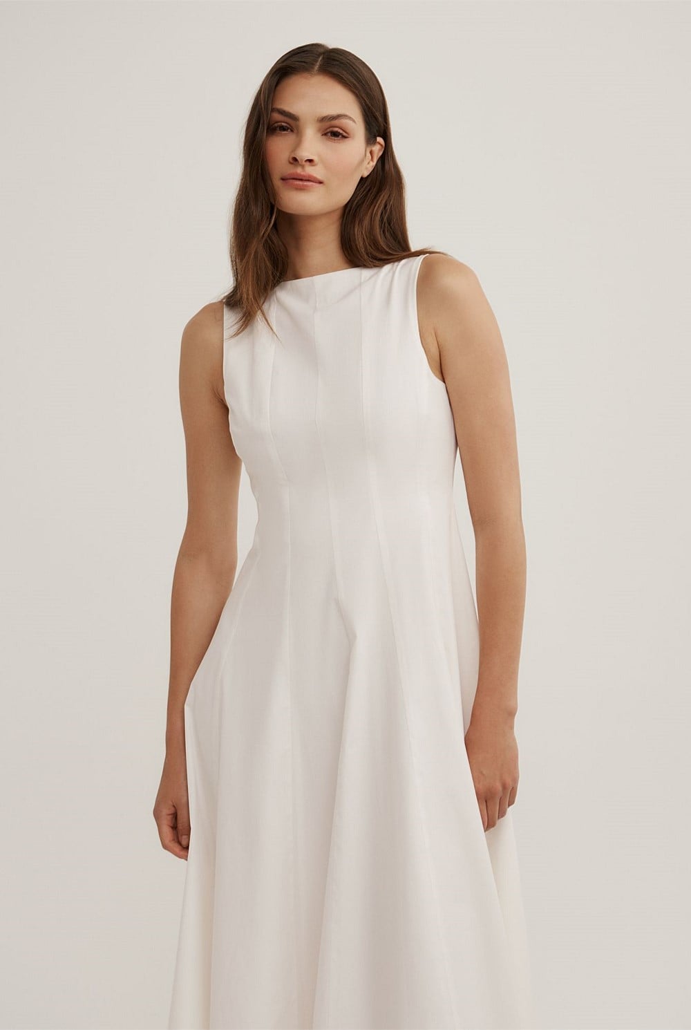 Fresh White Panelled Midi Dress - Women's Christmas Party Dresses ...