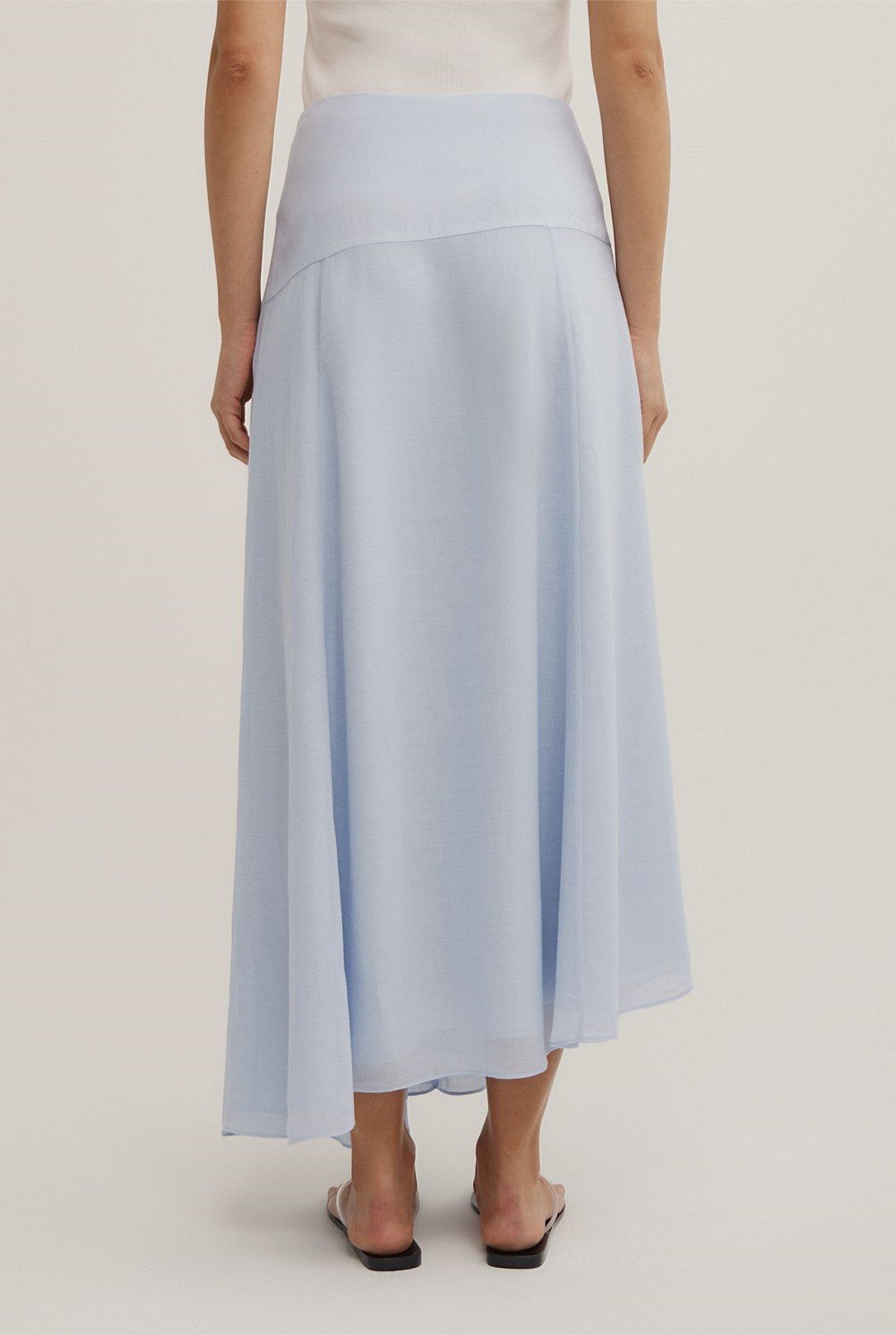 Blue Air Asymmetric Fluid Skirt - Women's Maxi Skirts | Witchery