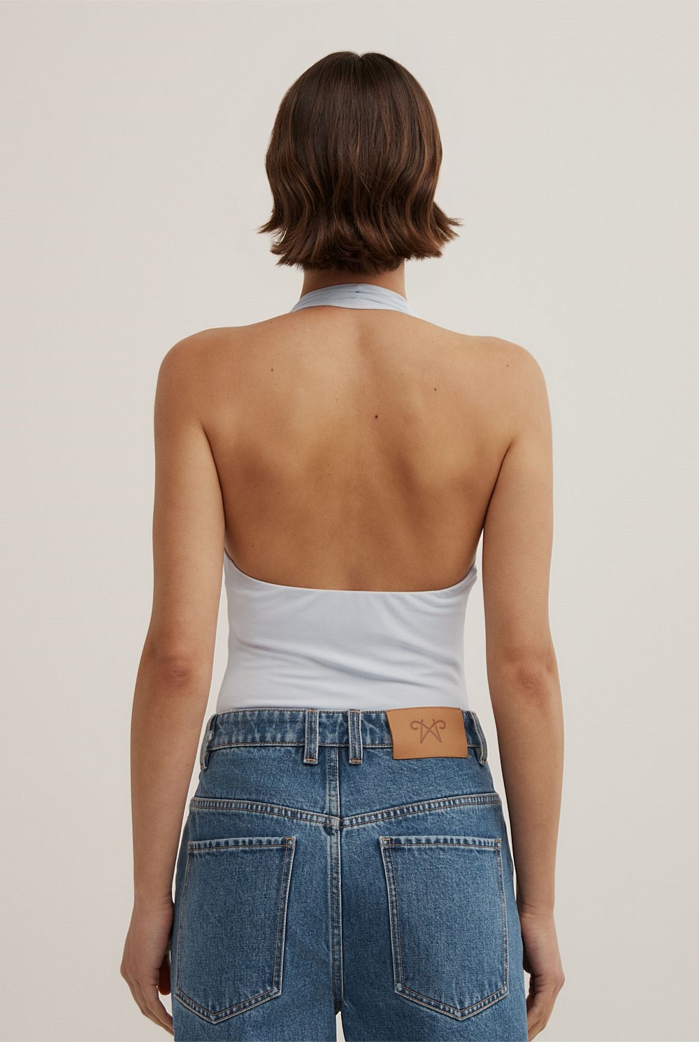 Blue Air Halterneck Bodysuit - Women's Evening Tops | Witchery