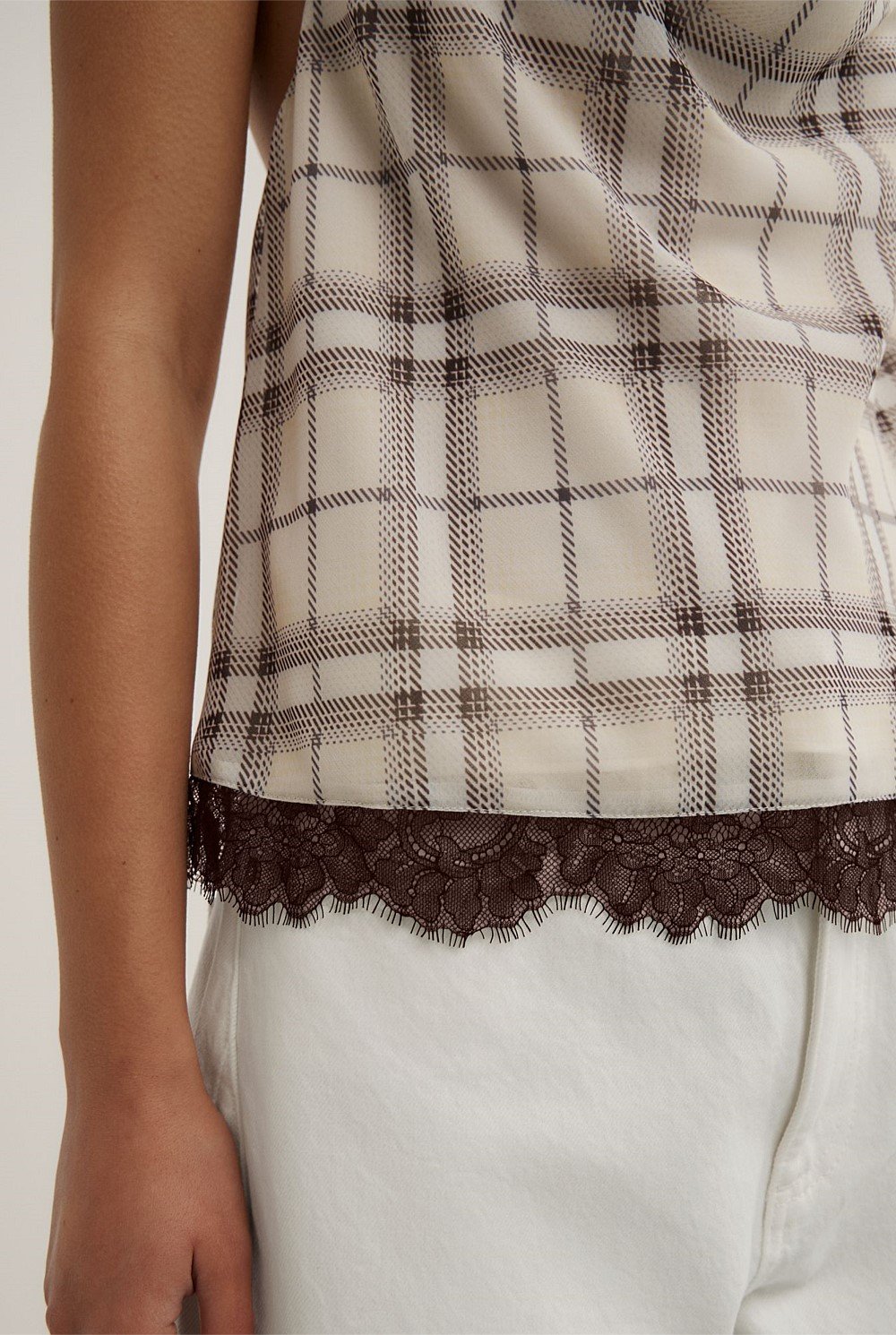 Check Check Cowl Top - Women's Evening Tops | Witchery