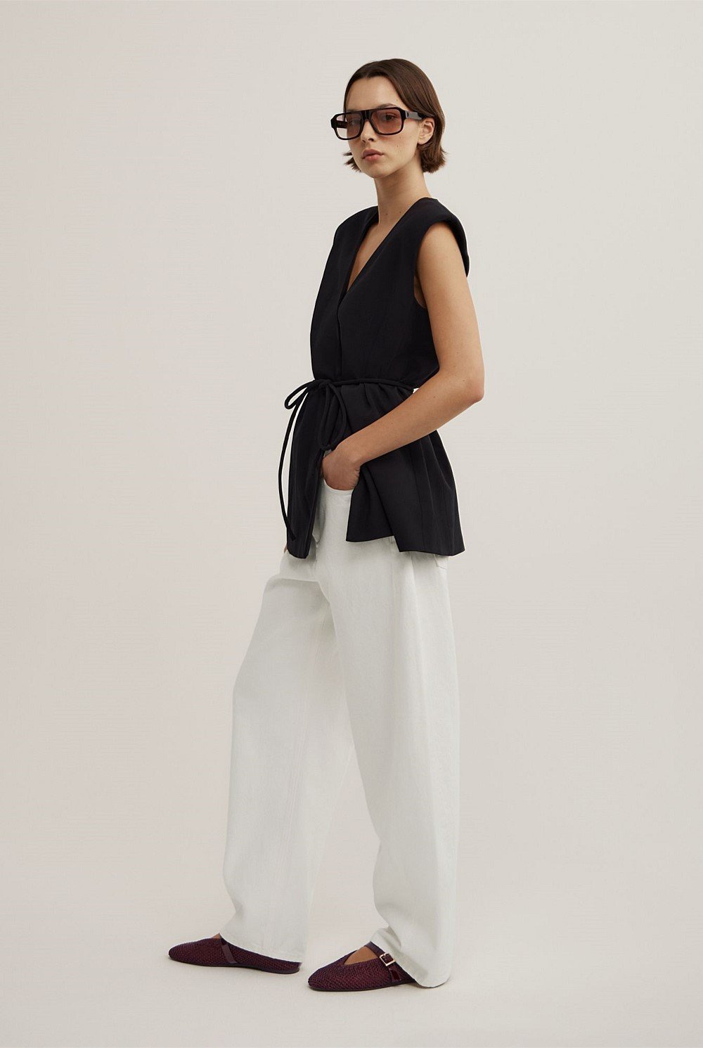 Burgundy Harriet Flats - Women's New Shoes | Witchery