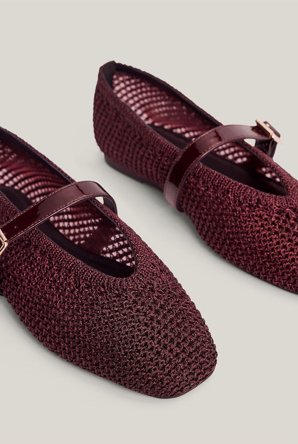 Burgundy Harriet Flats - Women's New Shoes | Witchery