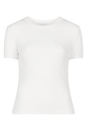 Fresh White Crew Rib T-Shirt - Women's Short Sleeve Tops | Witchery