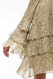 Snake Print Ruffle Mini Dress - Women's Mini Dresses | Witchery